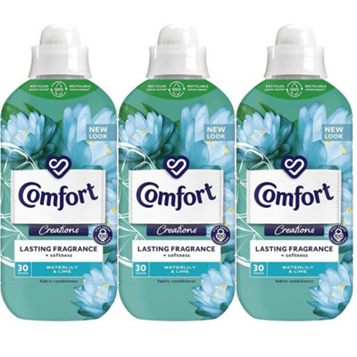 Comfort Fabric Conditioner Waterlily & Lime 900ML Pack of 3