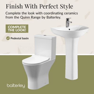 Comfort Height Rimless Toilet Pan, Cistern & Soft Close Seat ...