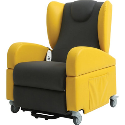 Comfortable Dual Motor Rise and Recline Lounge Chair with Wipe Clean PU ...