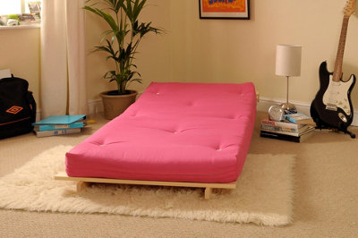 Comfy Living 3ft Futon Set in Pink