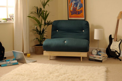 Comfy Living 3ft Luxury Futon Set in Green