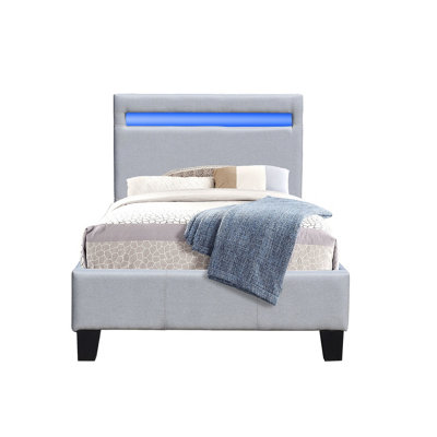 Comfy Living 3ft Prado Bed Frame With LED Light Grey
