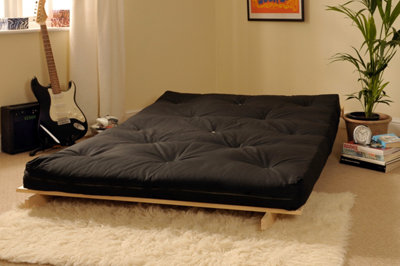 Comfy Living 4ft Futon Set in Black