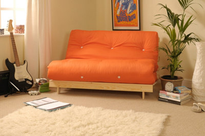 Comfy Living 4ft Luxury Futon Set in Orange