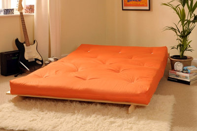 Comfy Living 4ft6 Luxury Futon Set in Orange