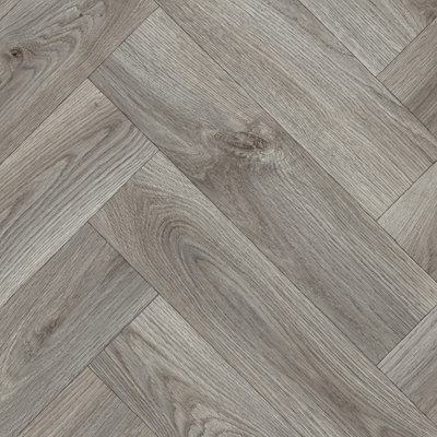 Comfytex Giulimo 595 Herringbone Effect Slip Resistant Grey Vinyl ...