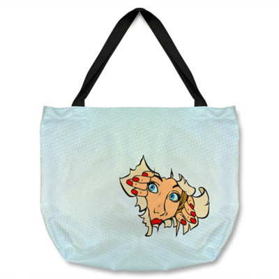 Comic cartoon pop art retro Designer Tote bat Designer Style