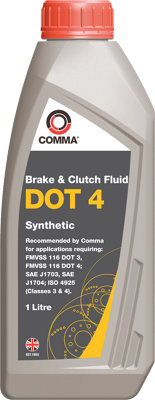 Comma DOT 4 Synthetic Brake Fluid 1L | DIY at B&Q