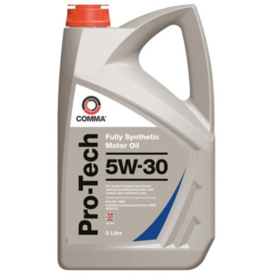 COMMA ENGINE OIL PRO-TECH 5W-30 FULLY SYNTHETIC PETROL DIESEL ACEA C2 5 ...