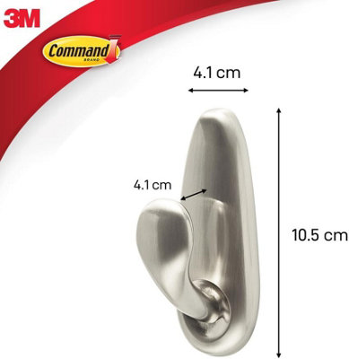 Command Forever Classic Brushed Nickel Large Metal Hook FC13-BN