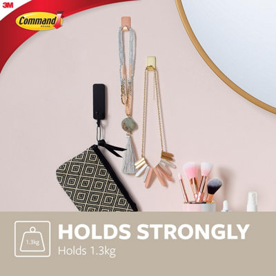 Command Small Metallic Hooks, Gold Colour, 17032BR-4ES