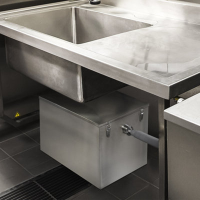 COMMERCIAL 96 LITRE GREASE TRAP - STAINLESS STEEL BY KUKOO