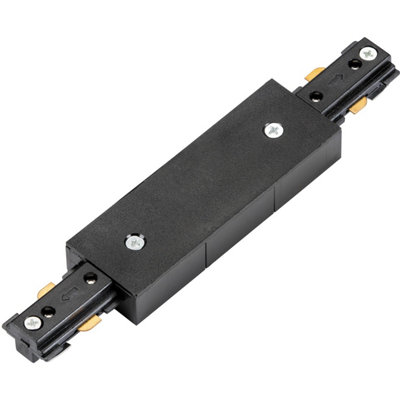 Commercial Track Light Central Connector - 180mm Length - Black Pc Rail ...