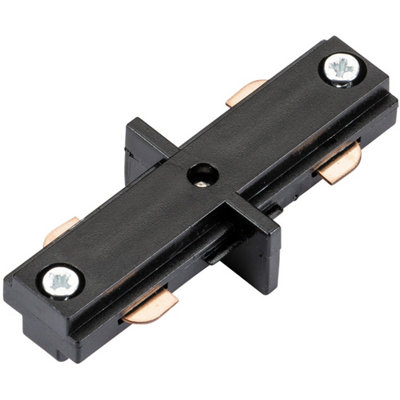 Commercial Track Light Internal Connector - 80mm Length - Black Pc Rail ...