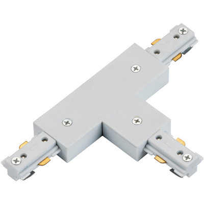 Commercial Track Lighting T-Connector - 180mm x 107mm - White Pc Rail ...