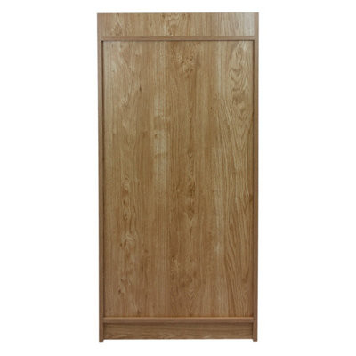 Commercial Wooden Litter Bin & Tray Stand - Light Oak with 100L Bin