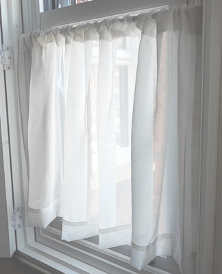 Como White Café Voile Panel 150cm x 60cm (60" x 24") | DIY at B&Q