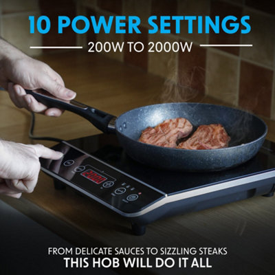 Compact 1 Zone Induction Hob - 2000W Electric Stove with Timer and ...