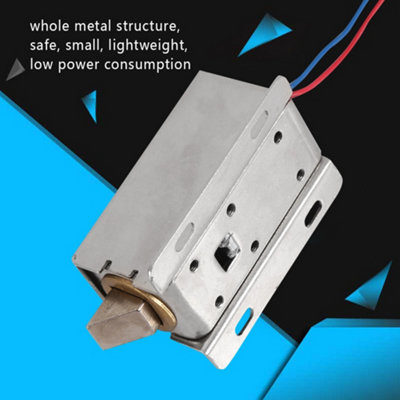 Compact 12V Solenoid Lock for Electric Control Cabinet Drawers