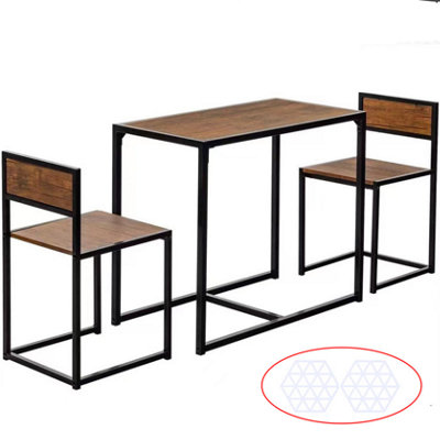 Compact 2-Seat Dining Set - Space Saving Kitchen & Breakfast Table with ...