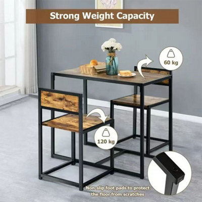 Compact 2-Seat Dining Set - Space Saving Kitchen & Breakfast Table with ...