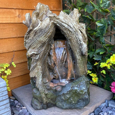 Compact Kielder Wood Effect Water Feature - Mains Powered - Resin - L27 ...