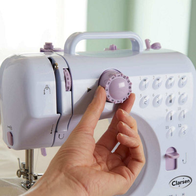 COMPACT LIGHTWEIGHT SEWING MACHINE WITH 12 STITCH FUNCTIONS DUAL POWER ...