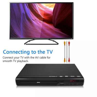 Compact Multi-Region DVD Player with USB Playback, 1080p Upscaling & Remote