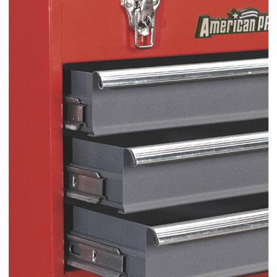 Compact Portable 2 Drawer Tool Chest - 510 x 225 x 300mm - Red Storage ...