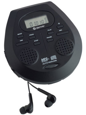 Compact Portable CD Player with Speakers, MP3 Playback and Bass Boost