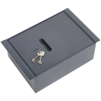 Compact Recessed Floor Safe with Double Key Security - Heavy Duty Steel ...