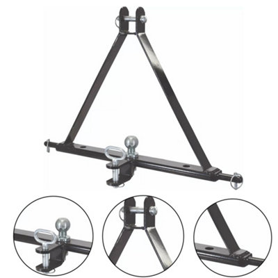 Compact Tractor Mounted Towing Cat 1 Triangle Pin-3 POINT LINKAGE TOW HITCH