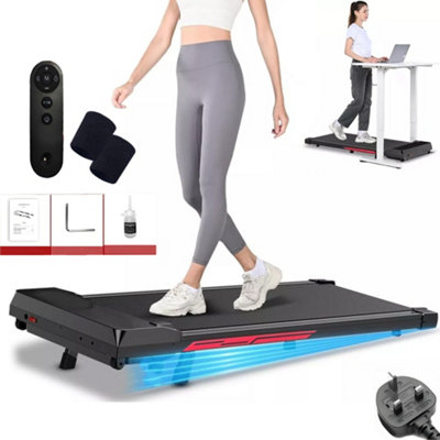 COMPACT UNDER DESK WALKING PAD TREADMILL WITH 2.5HP MOTOR, 5% INCLINE ...
