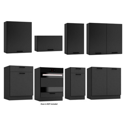 Complete Kitchen Cabinets 8 Units Kitchenette Fitted Kitchen Set 240cm ...