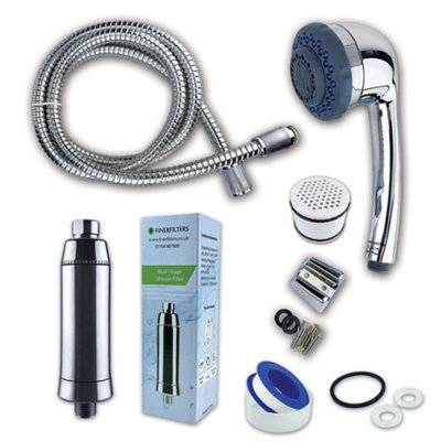 Complete Shower Water Filter Kit by Finerfilters - Multi-Stage ...