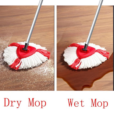 Complete Spin Mop Replacement Kit: 4 Microfibre Heads, Base & Adjustable Handle - Vileda Turbo ...
