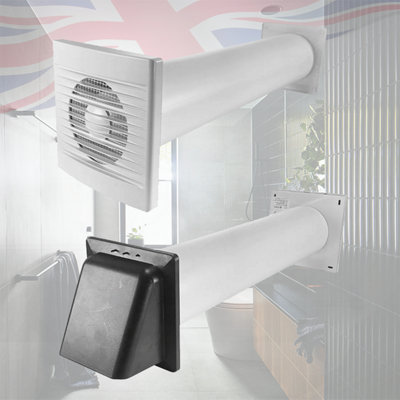 Complete STYL Wall Ventilation Kit with Timer/Humidistat Fan and ...