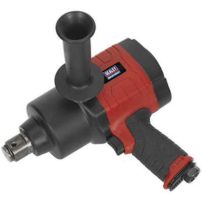 Composite Air Impact Wrench - 1 Inch Sq Drive - Twin Hammer - Side Handle | DIY at B&Q
