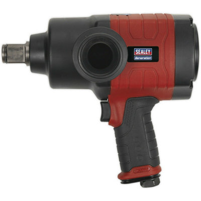 Composite Air Impact Wrench - 1 Inch Sq Drive - Twin Hammer - Side Handle | DIY at B&Q