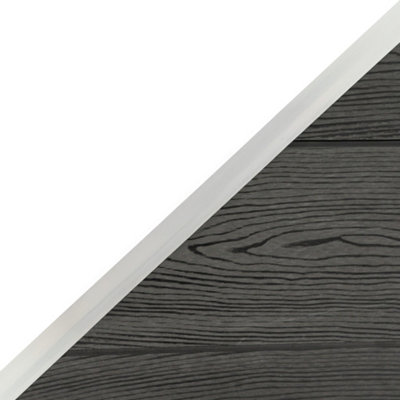 Composite Composite Angled Fence Panel - Grey