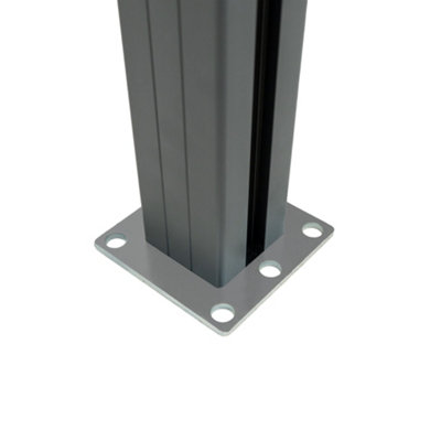Composite Composite Angled Fence Panel - Grey