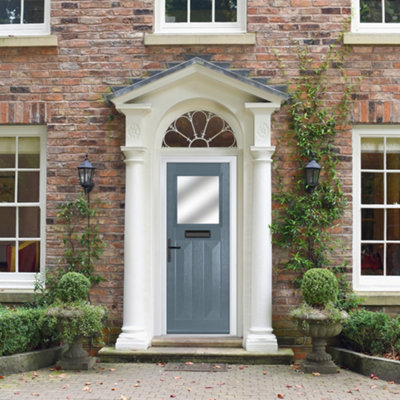 Composite door Eaton 7015 Grey 920mm x 2090mm Open in Right hand Obs ...