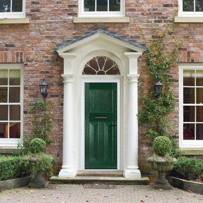 Composite door Eaton Solid Green 890mm x 2090mm Open in Left hand No ...