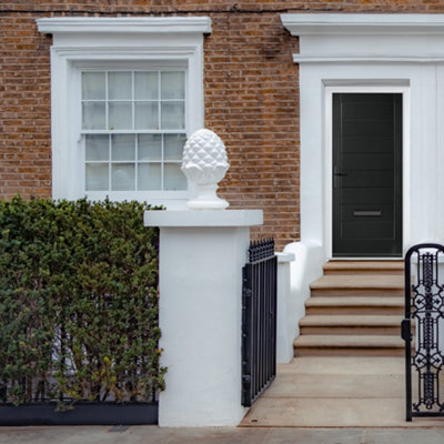 Composite door Monza Solid Black 890mm x 2090mm Open in Right hand No ...