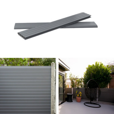 Composite Plastic Fencing Panels - Liniar Fencing Fence Board - Carbon ...