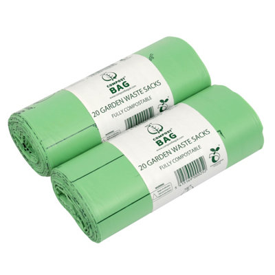 Compost Bag Compostable Garden Waste Sacks - 2 Rolls
