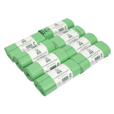 Compost Bag Compostable Garden Waste Sacks - 8 Rolls