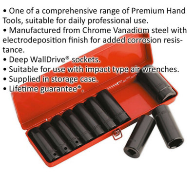 Comprehensive 10 Piece Impact Socket Set - 1/2 Inch Drive - Deep ...