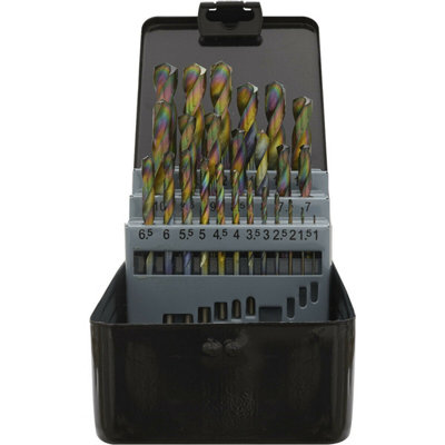 Comprehensive 25 Piece HSS Drill Bit Set - 1mm to 13mm for Hand and ...