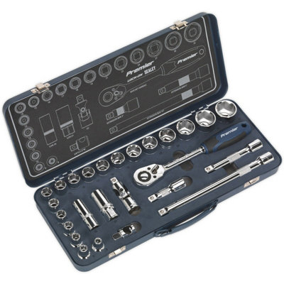 Comprehensive 26-Piece Metric Socket Set with LOCK-ON Technology and ...